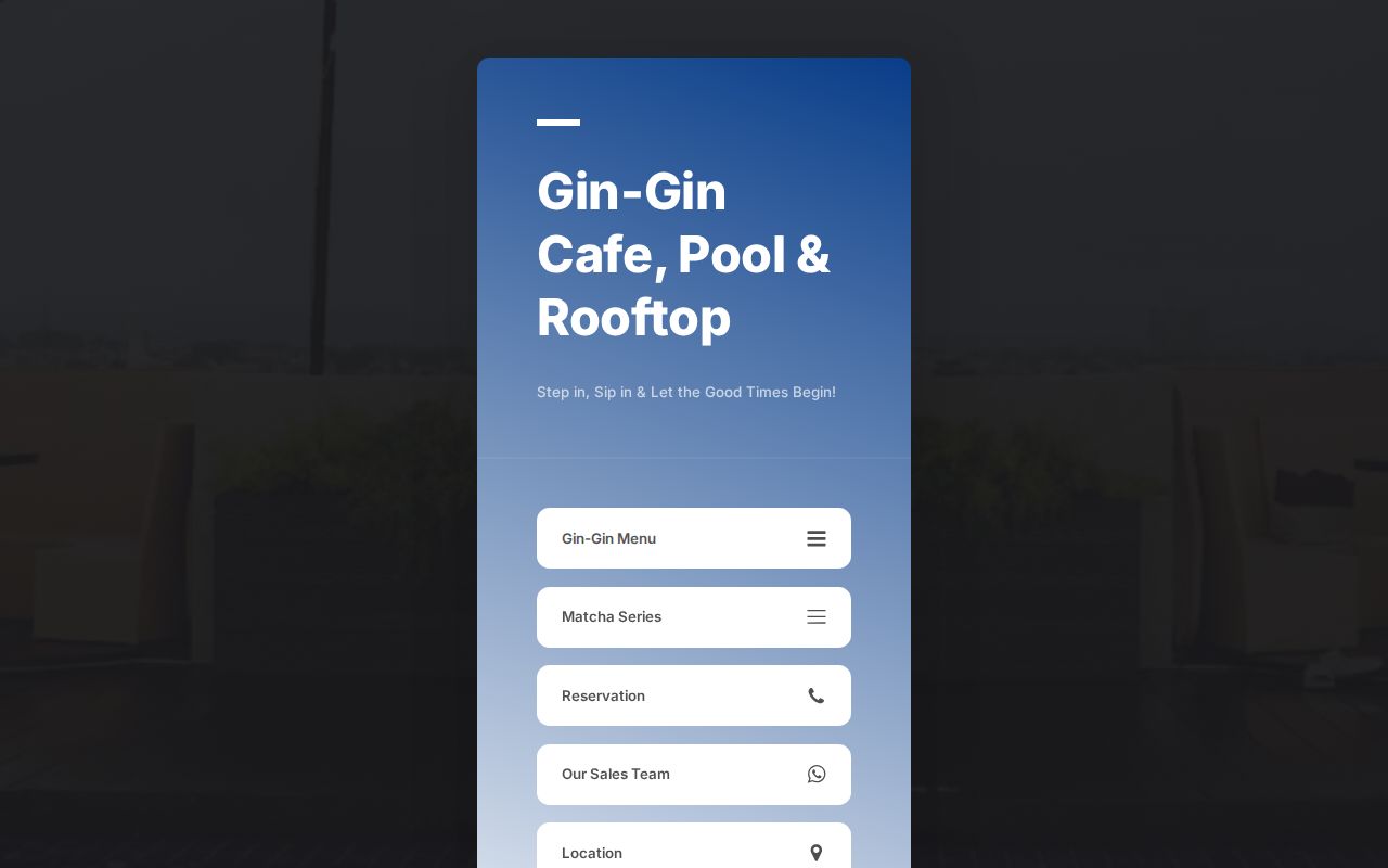 Gin-Gin Cafe, Pool & Rooftop